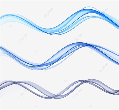 Abstract Wave Element Vector Hd PNG Images Vector Set Of Blue Color