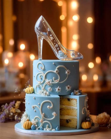 Cinderella Glass Slipper Birthday Cake Sweettreatsrecipes