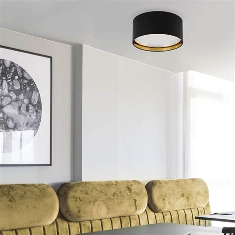 Потолочный светильник с тканевым абажуром TK Lighting 3376 Bilbao Black ...