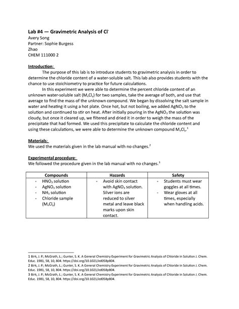 Lab4 Aesong Lab Report Gen Chem 11100 Uchicago Lab 4