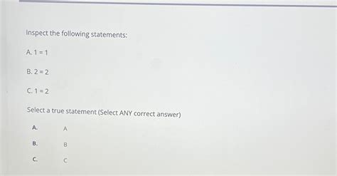 solved inspect the following