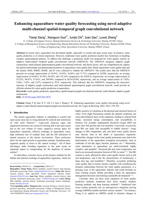 Pdf Enhancing Aquaculture Water Quality Forecasting Using Novel