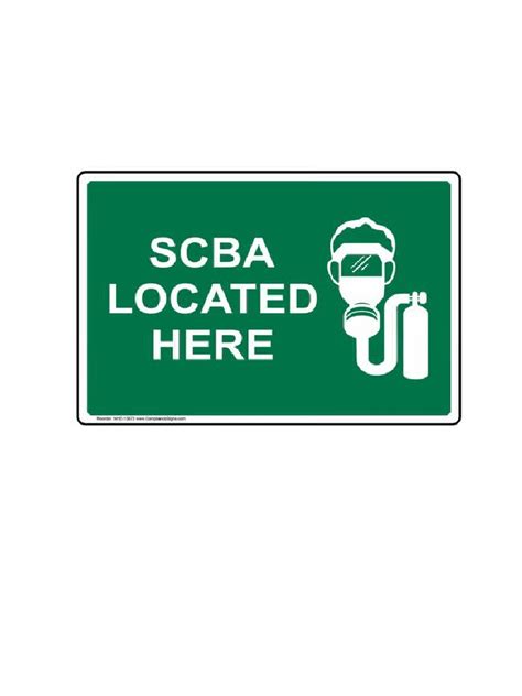 Scba Signage Pdf