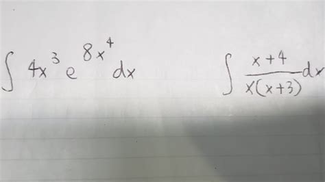 calculus help integral 4x 3 e 8x 4 dx substitution integral x 4