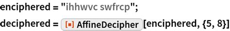 Affinedecipher Wolfram Function Repository