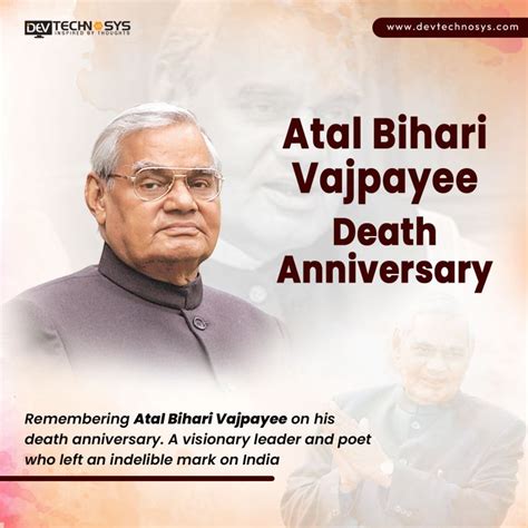 Atalbiharivajpayee Deathanniversary Tribute India Leader
