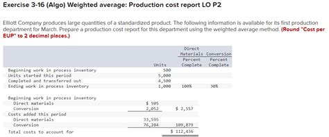 Solved Exercise 3 16 Algo Weighted Average Production