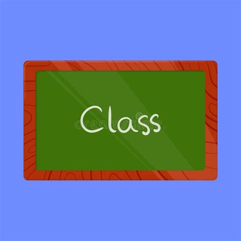 School Chalk Board Illustration Vector Classroom Wooden Chalkboard Vector Icon Stock Vector