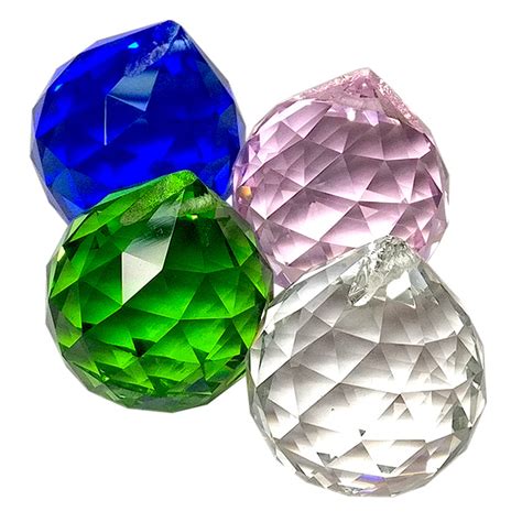Набор из 4 Подвесок хрустальные разноцветные 4 х 4 5 см с гранями купить Сувенир по выгодной
