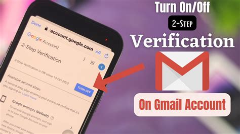 Iphone Turn Off 2 Step Verification In Gmail Account Youtube