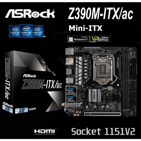 Mainboard INTEL ASROCK Z M ITX AC Socket V มอสอง พรอมสง แพ