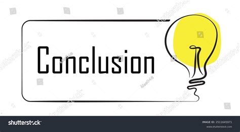 Texte De Conclusion Sur Fond Blanc Image Vectorielle De Stock Libre De Droits 2511645971