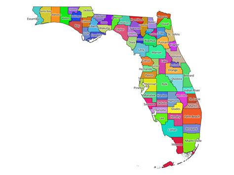 Florida Labeled Map Labeled Maps