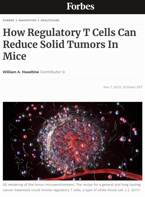 How Regulatory T Cells Can Reduce Solid Tumors In Mice Access Health International