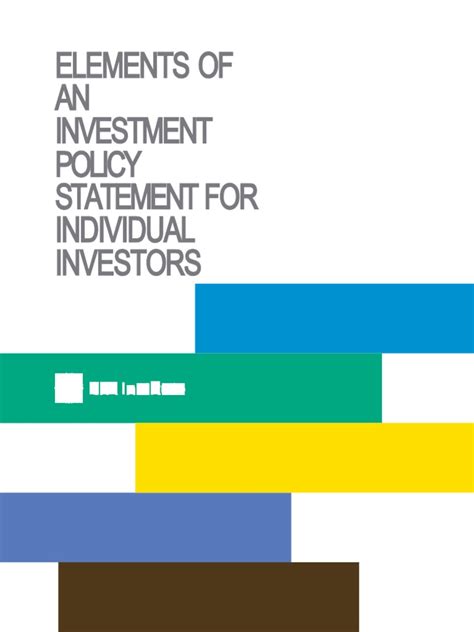 Investment Policy Statement Individual Investors Pdf Asset