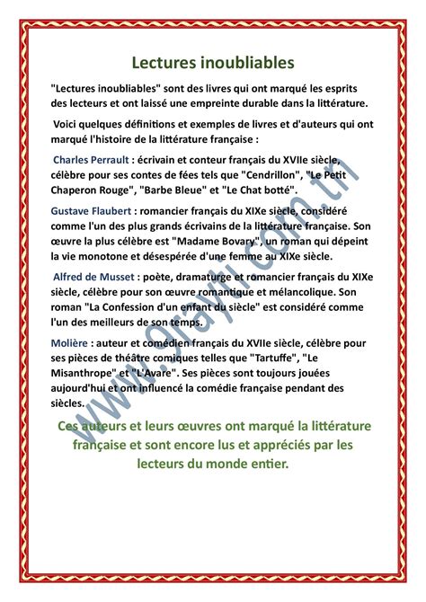 lectures inoubliables 8ème année
