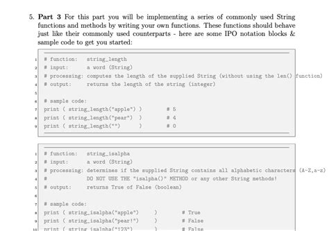 Solved Part For This Part You Will Be Implementing A Chegg