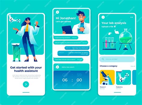 Premium Vector Science Lab App Design In Gradient Style