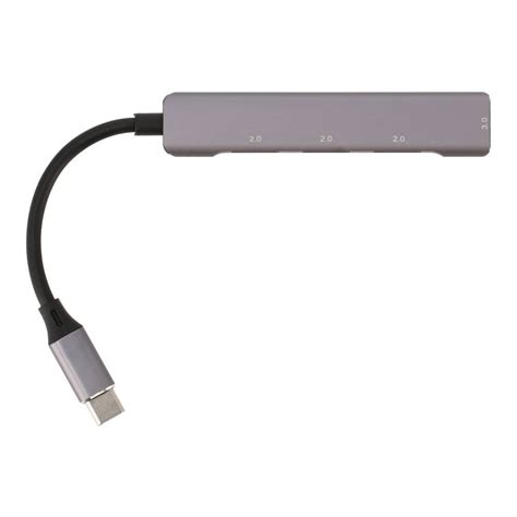 ยเอสบฮบ TECHPRO Type C to USB A 4 ports Hub USB3 0x1 USB2 0x3 Grey Studio7 online