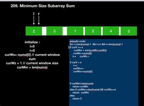 Leetcode 209 Minimum Size Subarray Sum Learnku 终身编程者的知识社区
