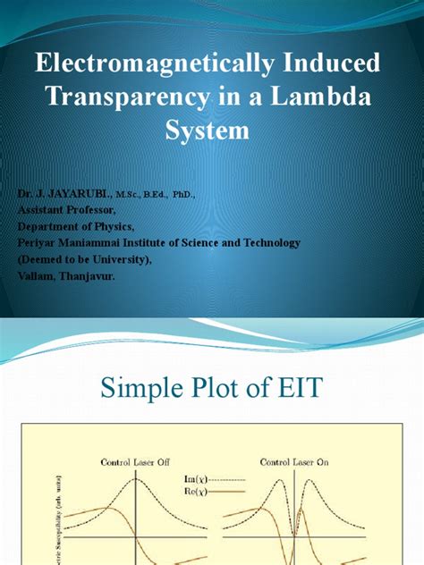 Electromagnetically Induced Transparency In A Lambda System Pdf Waves Hertz