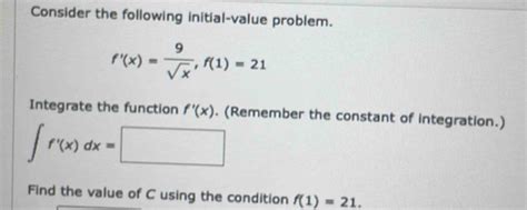 solved consider the following initial value problem f x 9 sqrt x