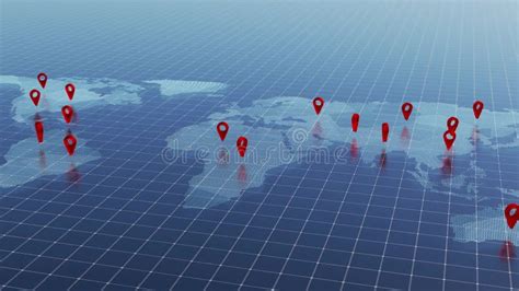 Network Connection And Global Positioning System Gps Concept World Map With Global Technology