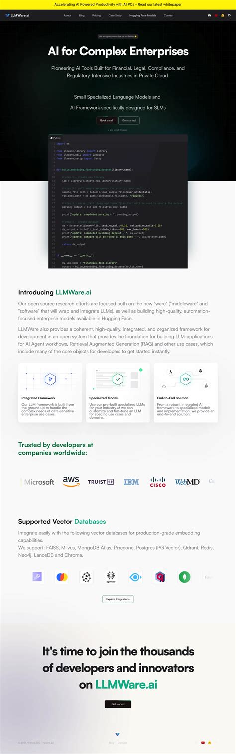 llmware secure ai development for financial services
