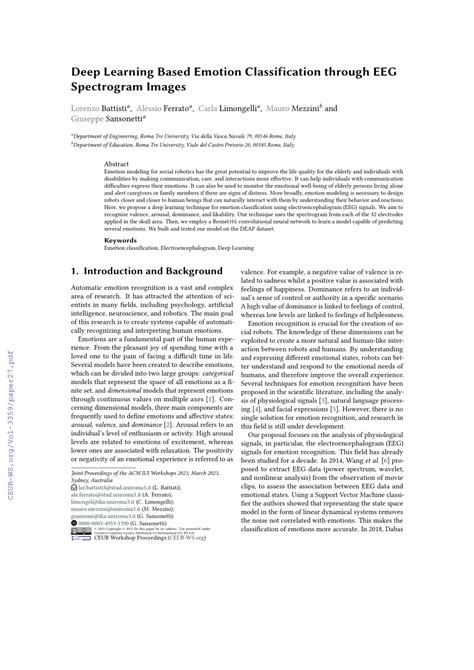 pdf deep learning based emotion classification through eeg