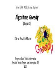 Algoritma Greedy A Simple Approach To Optimization Problems Course Hero
