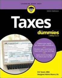 Taxes For Dummies 2024 Edition Cheat Sheet