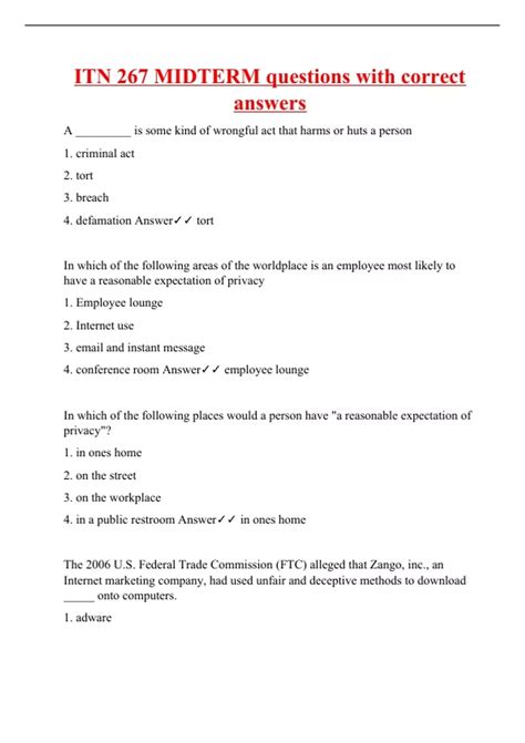 Itn 267 Midterm Questions With Correct Answers Itn 267 Stuvia Us