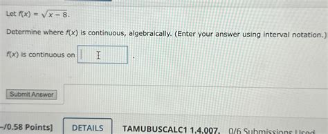 Solved Let F X X 82Determine Where F X Is Continuous Chegg Com