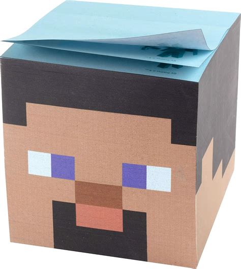 Minecraft Movie Steve Sticky Note Cube 800 Sheets 3x3 Self Stick Paper Pad Notepad Post Block