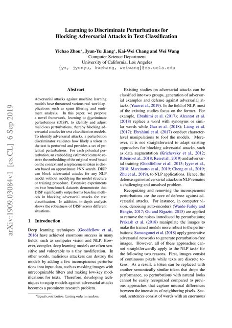 Pdf Learning To Discriminate Perturbations For Blocking Adversarial