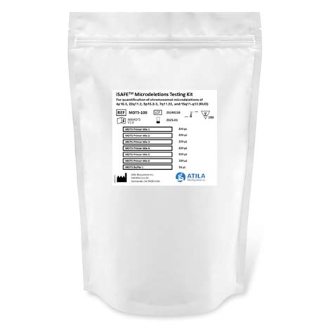 Isafe Mdt5 100 Microdeletions Testing Kit Atila Biosystems