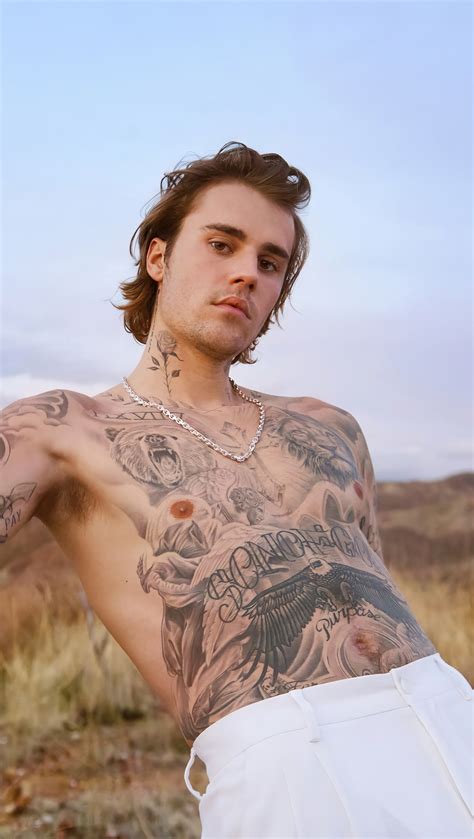 Justin Bieber Without A Shirt