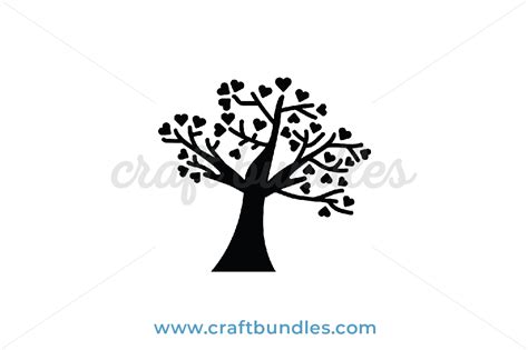 Heart Tree SVG Cut File CraftBundles
