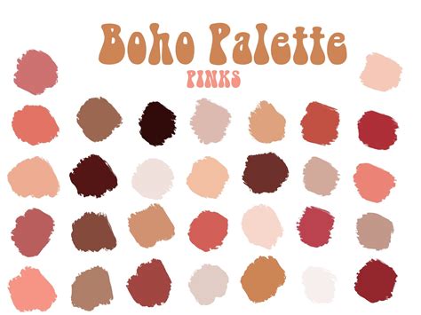 Procreate Boho Color Palette Procreate Boho Palette Boho Color Swatches Procreate Palette