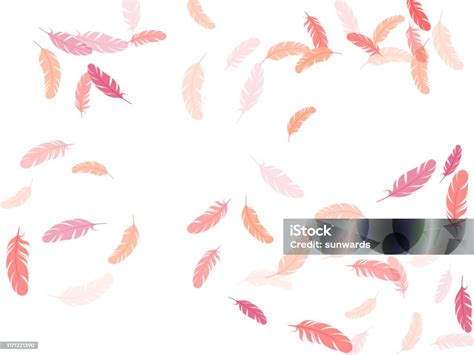 Flying Feather Elements Airy Vector Design Stock Illustration Download Image Now Feather