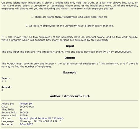 Coding Exercise Spoj 1417 University Employees Lua Programming