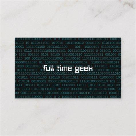 Geek Web Developer Computer Science Business Card Zazzle Business