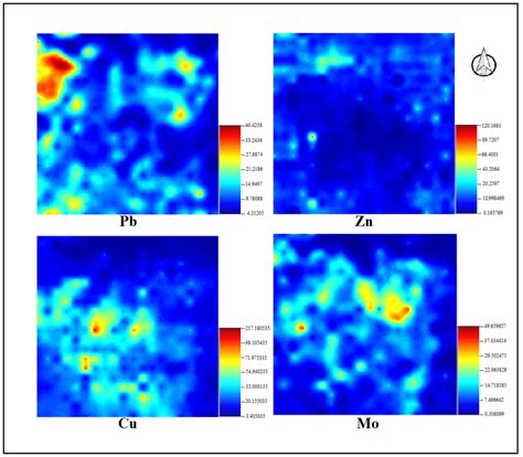 Maps Of Ordinary Kriging Ok Respectively For The Four Elements Pb