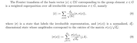 How Does The Weighted Superposition Of Irreps Make The Fourier Transform Of A Finite Group