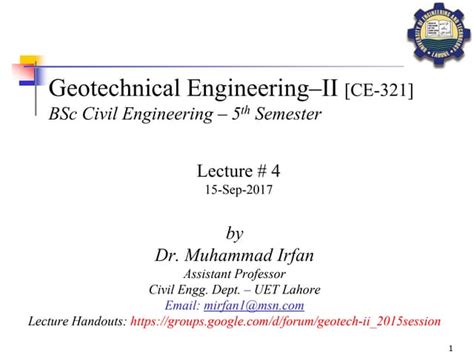 Geotechnical Engineering I [lec 9 Atterberg Limits] Ppsx