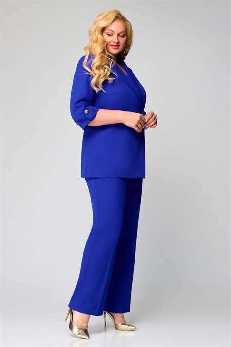 Костюм брючный 2022 василёк Svetlana Style купить в интернет магазине Велесмода