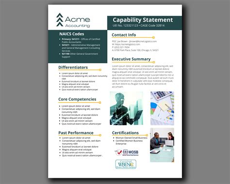 Canva Editable Government Capability Statement Template Accounting