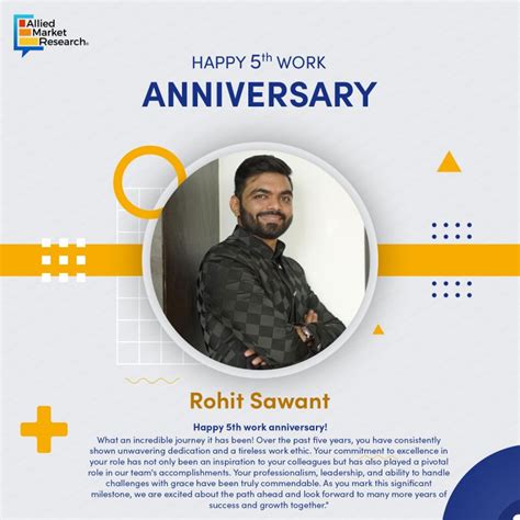 Catalysts Of Amr On Linkedin Happy 5th Work Anniversary Rohit Sawant Hehim