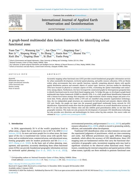 Pdf A Graph Based Multimodal Data Fusion Framework For Identifying Urban Functional Zone