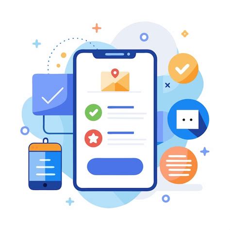 다양한 Ui 요소를 보여주는 모바일 와이어 프레임 아이디어의 화 환영 메시지 프리미엄 Ai 생성 벡터